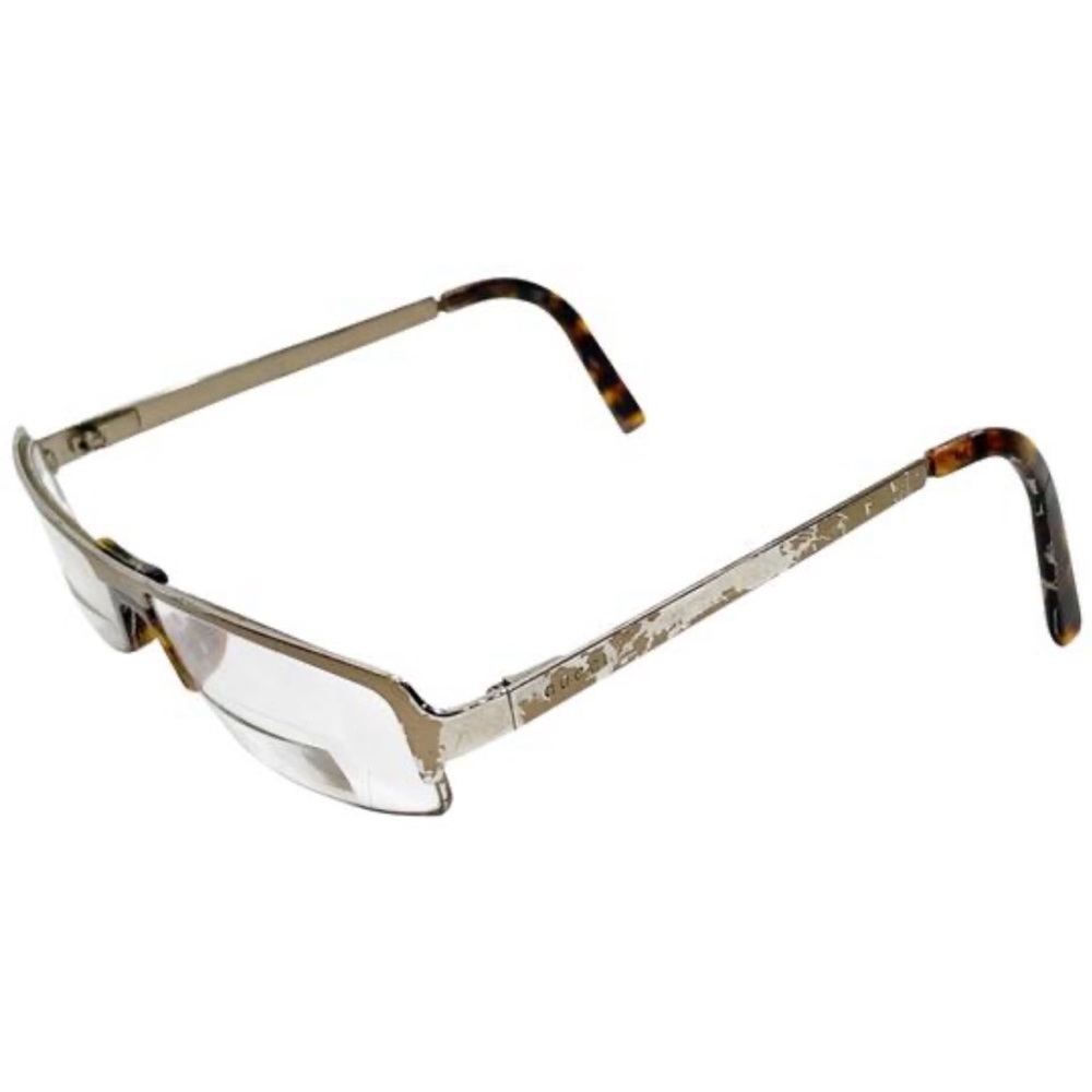Gucci Gg 1860 Metal And Tortoise Eyeglass Frames Gem 1842